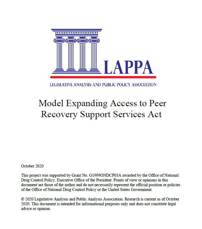 Model Expanding Access to Peer Recovery Support Services Act • LAPPA